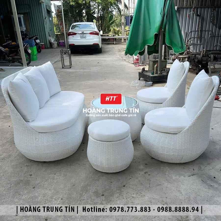 Sofa đan nhựa giả mây HTT22